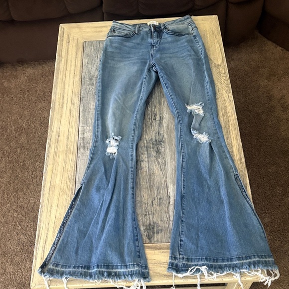 Shyanne | Jeans | Shyanne Light Blue Distressed Flare Jeans | Poshmark